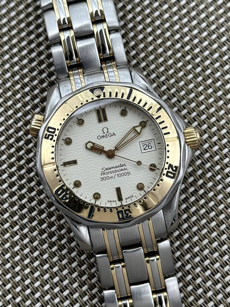 Omega Seamaster Diver 300M Two Tone Mid Size 195.1502, de cuarzo ...
