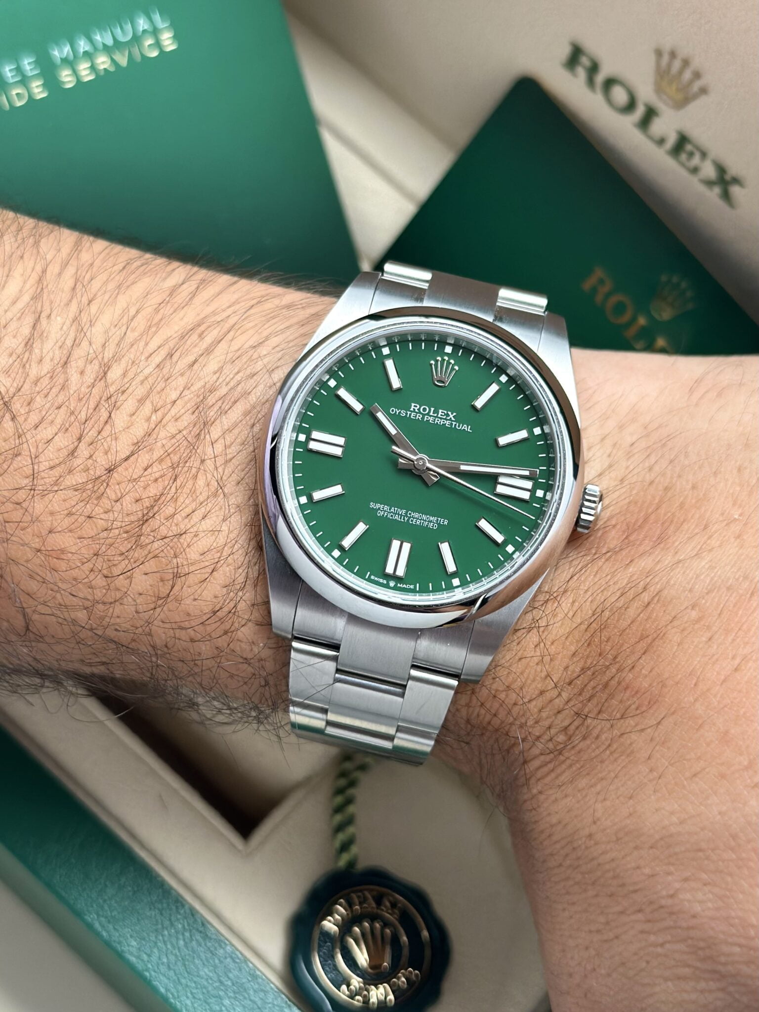 Rolex Oyster Perpetual VERDE 124300 41 mm., automático - Relojes Club