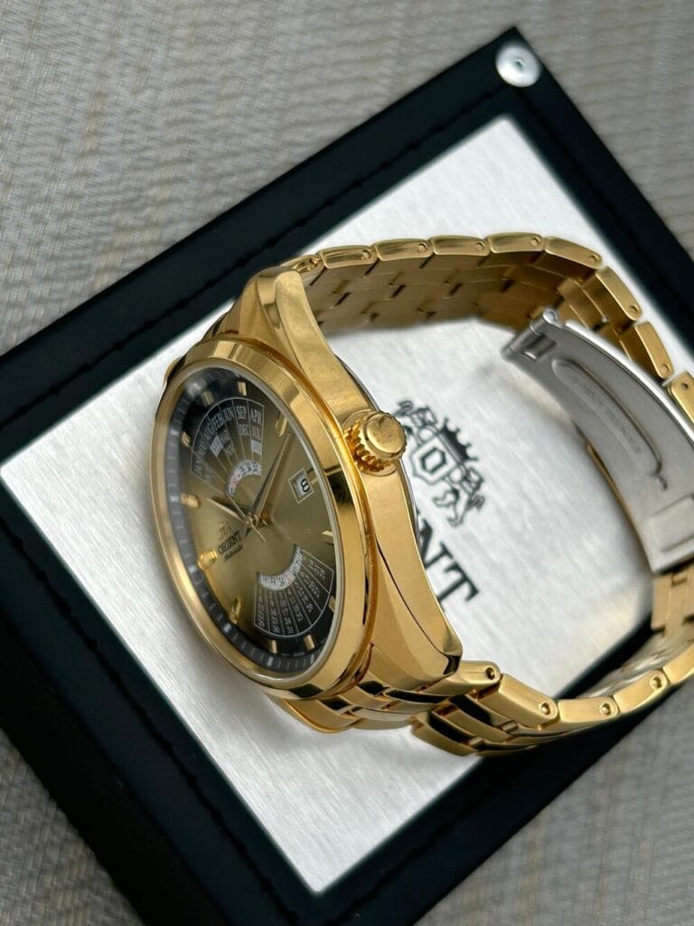 Orient Multi Year Calendar Gold, automático. - Relojes Club