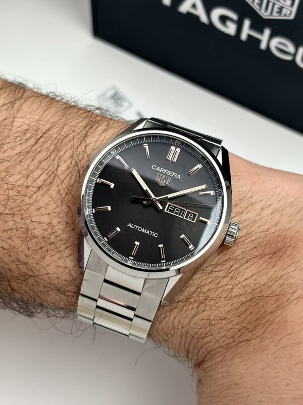 TAG Heuer Carrera Calibre 5 Day Date 41 mm Black Concentric Dial Rose ...