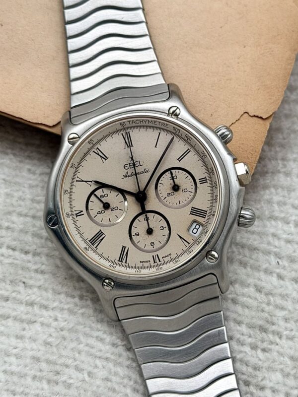 Ebel 1911 "Zenith El Primero" Chronograph Cream Roman Dial 38 mm ...